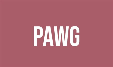 Understanding The Meaning Of PAWG A Comprehensive Guide