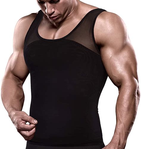 Comfree Mens Compression Shirt Slimming Shapewear Body Shaper Abdomen Chest Gynecomastia To