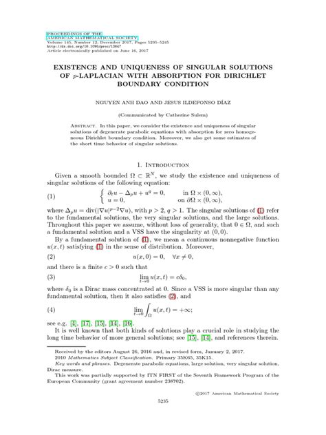 existence and uniqueness of singular solutions of p laplacian with absorption for dirichlet