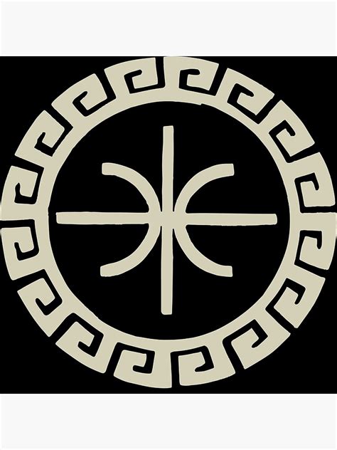 Delphic Epsilon Ancient Greek Symbol Poster For Sale By Barbz101
