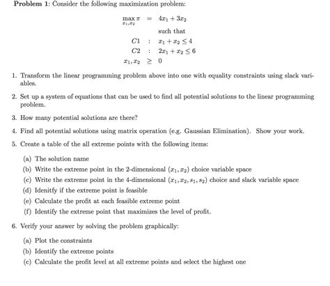 solved consider the following maximization problem