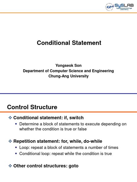 chapter4 conditional statements pdf control flow computer engineering