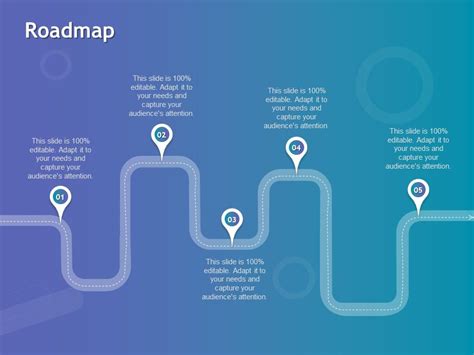 Roadmap Five Stage Process L1061 Ppt Powerpoint Presentation Slides
