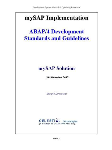 abap development standards and guidelines secured 3 pdf subroutine databases