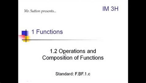 Operations And Composition Of Functions By Mr Sutton Presents TPT