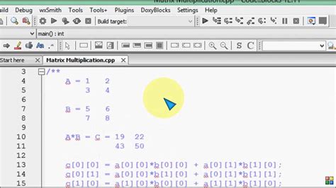 two dimensional array matrix multiplication youtube