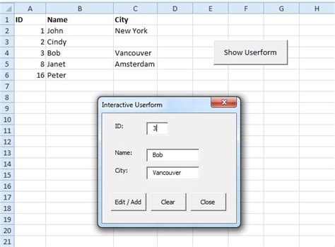 interactive userform in excel vba microsoft excel tutorial excel tutorials excel