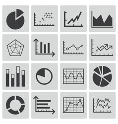 Infographics Chart Set Charts Result Graphs Icons Vector Image