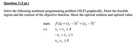 solved question 3 2 pt solve the following nonlinear