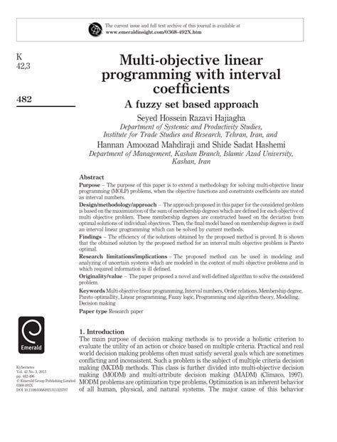 pdf multi objective linear programming with interval coefficients a fuzzy set based approach