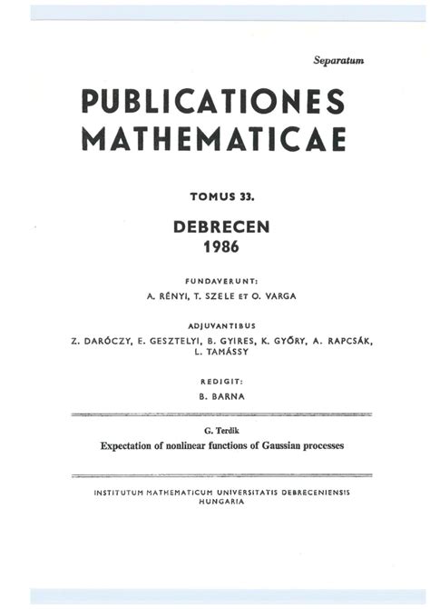pdf expectation of nonlinear functions of gaussian processes