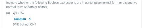 solved indicate whether the following boolean expressions
