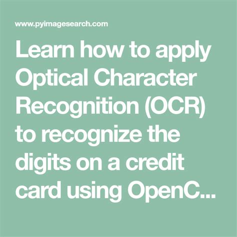 python opencv ocr tutorial optical character recognit
