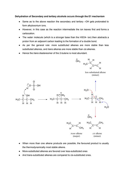 SOLUTION Mechanism Of Dehydration Studypool