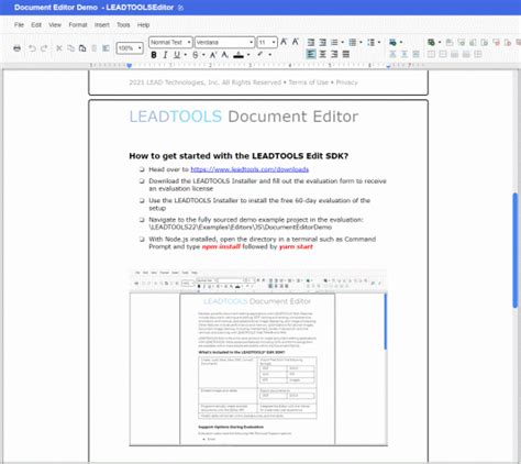 Html5javascript Document Editor Sdk Libraries For Web And Html Javascript Leadtools