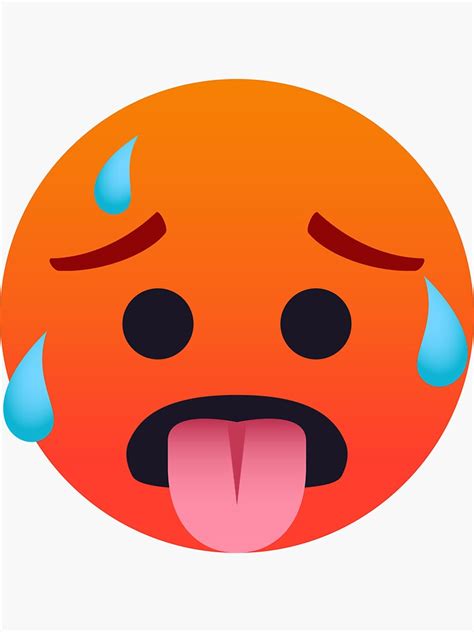 Joypixels™ Hot Face Emoji Sticker For Sale By Joypixels Redbubble