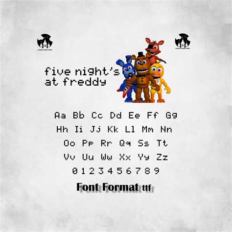 Five Nights Font Ttf Letter Perfect Cut Etsy Uk