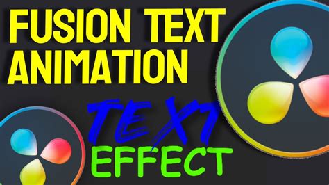 Davinci Resolve Fusion Text Animation Tutorial For Beginners YouTube