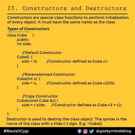 constructors and destructors learn computer coding programming tutorial computer programming