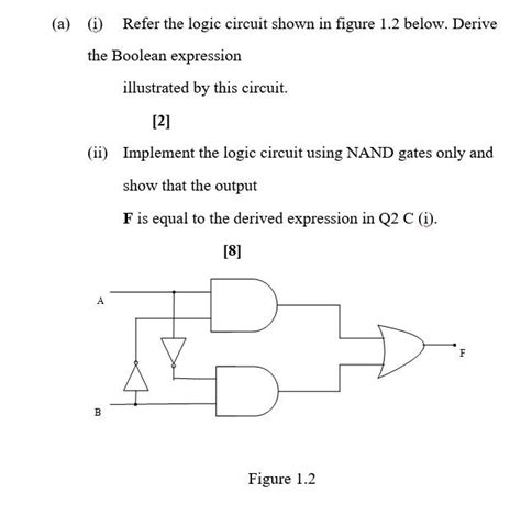 solved a i refer the logic circuit shown in figure 1 2
