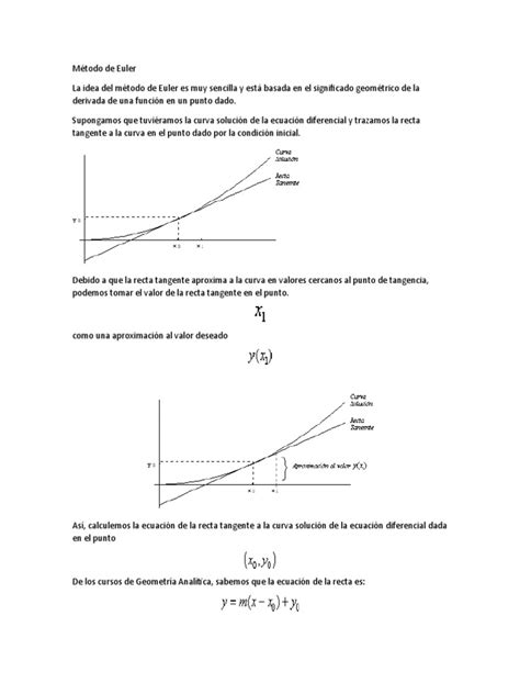 método de euler pdf tangente matemática elemental