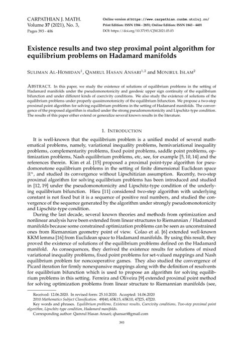 existence results and two step proximal point algorithm for equilibrium problems on hadamard
