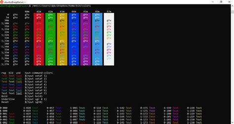 Bash Ubuntu On Windows Configuring Terminal Colors Ask Ubuntu
