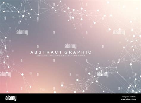 Geometric Abstract Background With Connected Line And Dots Graphic