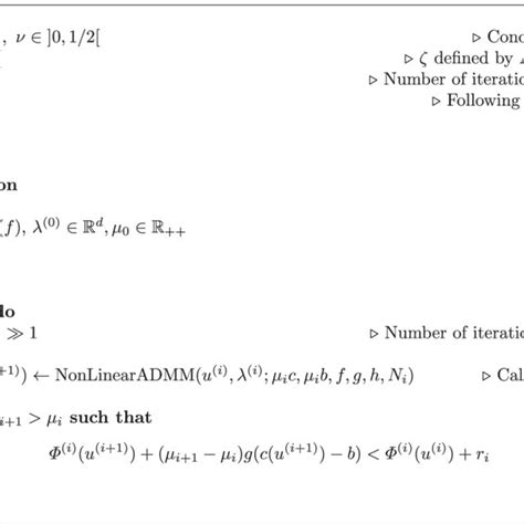penalized nonlinear admm algorithm download scientific diagram