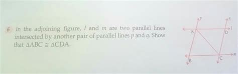 in the adjoining figure l and m are two parallel lines intersected by another pair of parallel