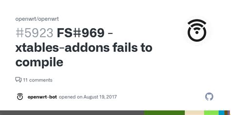 FS 969 Xtables Addons Fails To Compile Issue 5923 Openwrt