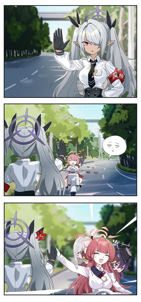 Aru Mutsuki Iori And Haruka Blue Archive Drawn By Beituiyan Danbooru