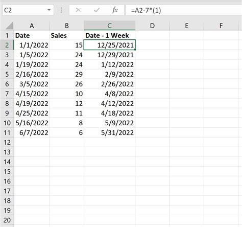 How To Add Subtract Weeks To Date In Excel