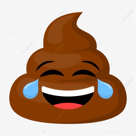 Emoji De Caca Mignon Avec Un Visage Riant Vecteur PNG Caca émoticône