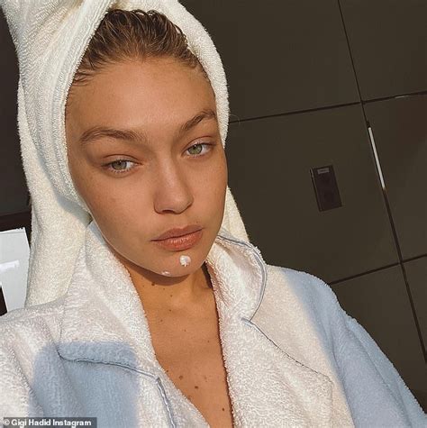 Gigi Hadid Spotted At Heliport After Showing Off Complexion In Make Up Free Post Shower Selfie