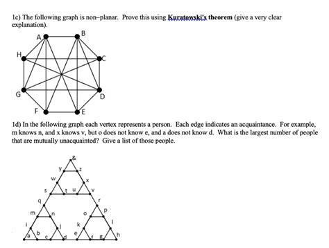 solved a the following graph is non planar prove this using kuratowski s theorem give a very