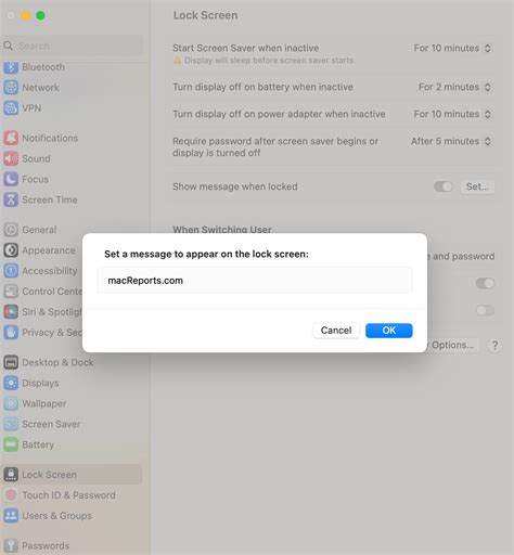 How To Show A Custom Message On Lock Screen On Mac MacReports