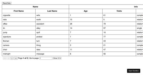 react table editable cell codesandbox