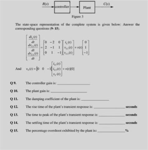 the state space representation of the complete system