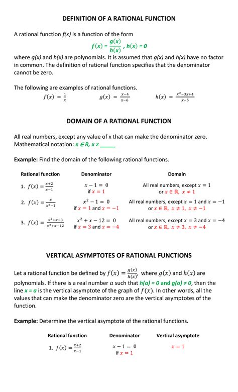 2 rational functions definition of a rational function a rational function f x is a function