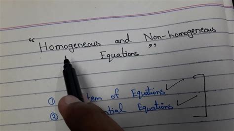 system of homogeneous linear equations non homogeneous equations hindi urdu youtube