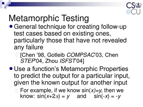 ppt properties of machine learning applications for use in metamorphic testing powerpoint