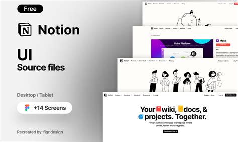 Notion UI Free UI Kit Recreated Figma