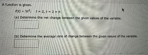 solved a function is given f t 5t2 t 2 t 2 h a