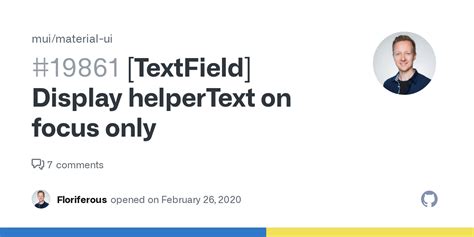 Textfield Display Helpertext On Focus Only Issue Mui