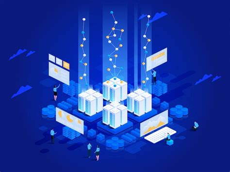 Premium Vector Data Visualization Concept 3d Isometric Vector