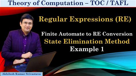 finite automata to regular expression state elimination method example 1 youtube