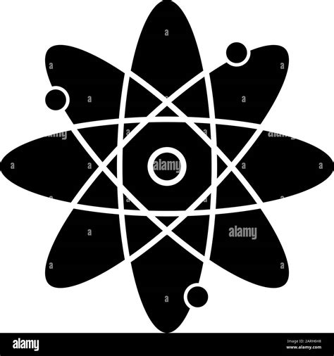 Molecule Atom Glyph Icon Nuclear Energy Atom Core With Electrons
