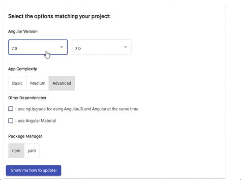 how to update angular to latest version tektutorialshub