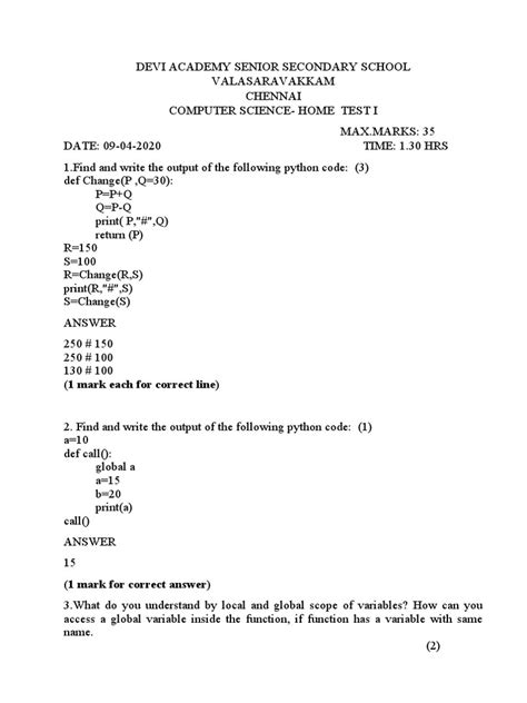 home test csanskey pdf parameter computer programming subroutine